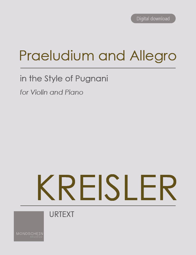 Kreisler - Praeludium and Allegro for Violin and Piano (PDF Digital Do ...