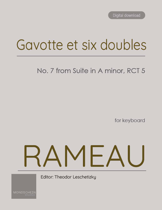 Rameau - Gavotte et six doubles from Suite in A minor, RCT 5 (PDF Shee ...